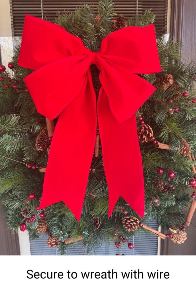 How to Make an Easy Wreath Bow with 4" Ribbon | Jeannie Pence