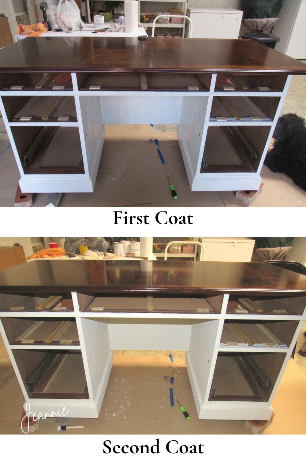 Home Office Desk Makeover: A Fresh Start with a Classic Desk | Jeannie ...