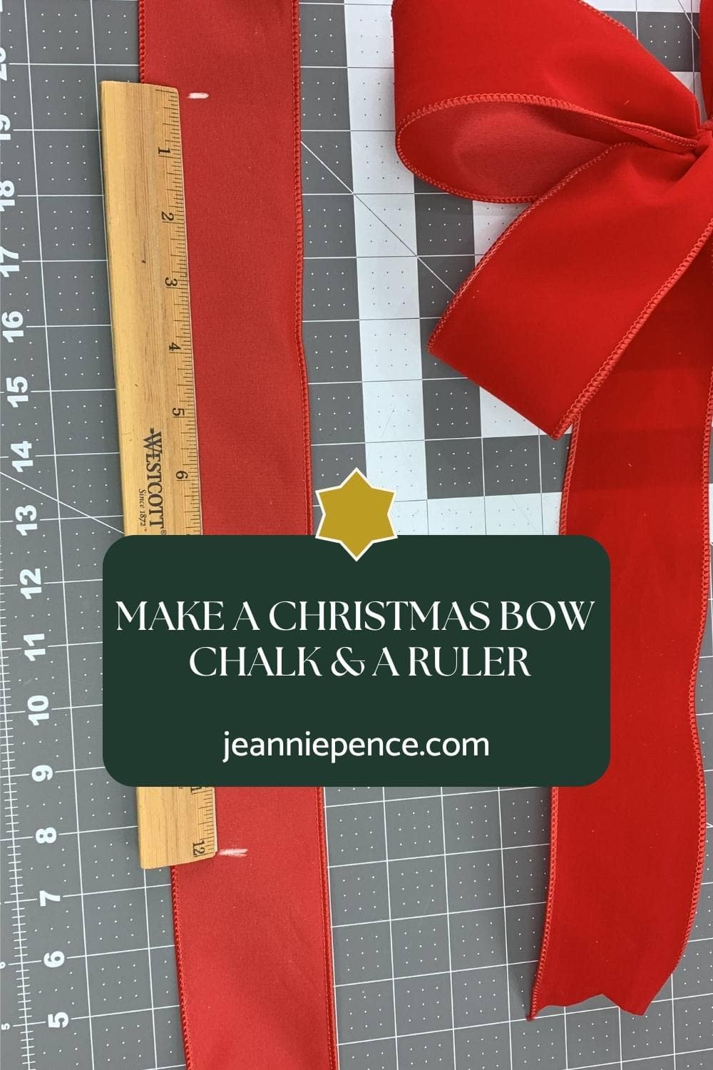 Chalk, Ruler, Bow: Easy Wreath Bow Trick | Jeannie Pence