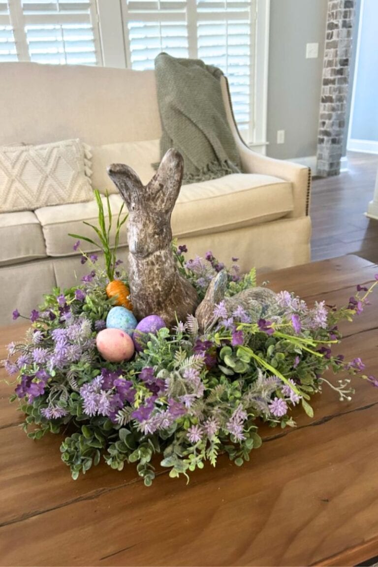 DIY Spring Wreath Table Arrangement for Easter & Beyond! | Jeannie Pence